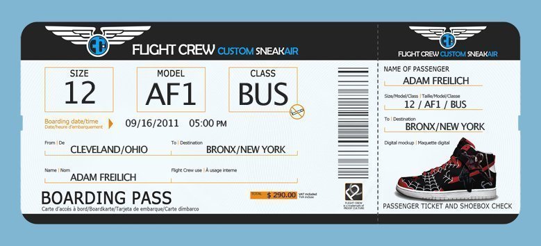Custom Shoes - Boarding Pass - Proofculture.com – Proof Culture